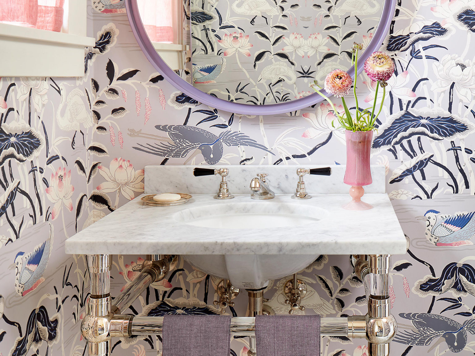 Room We Love: A Pretty-In-Purple Powder Room - 5280